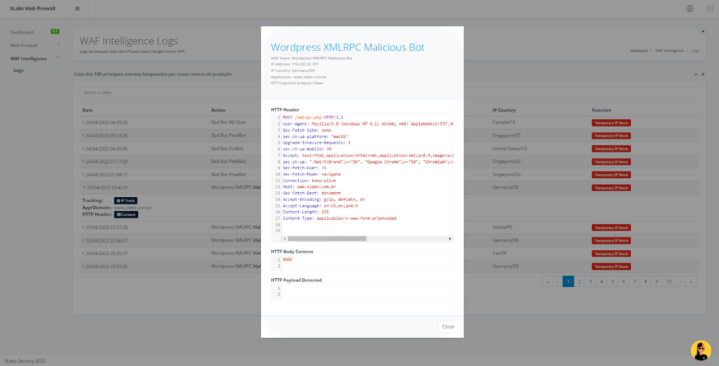 Entendendo os tipos de logs do WAF da XLabs Security – XLabs Security Blog